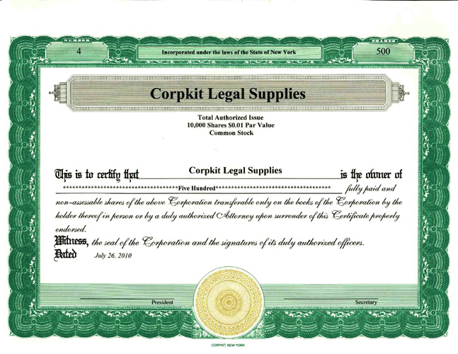 Do It Yourself Products Stock Certificates Border Only Or Standard 